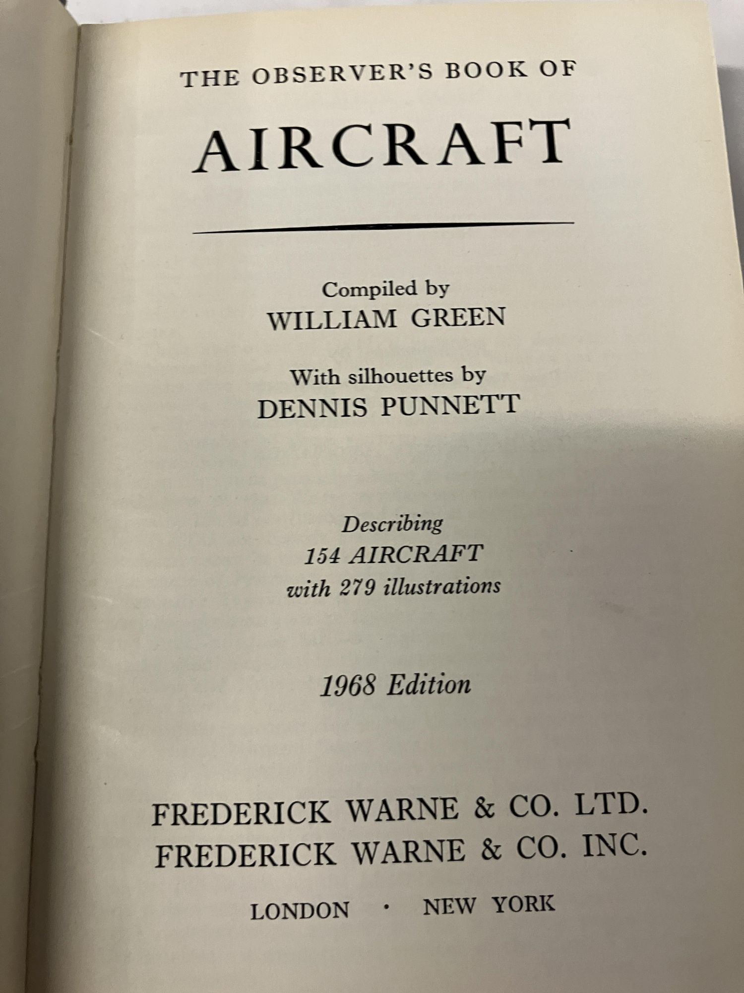 The Observer's Book of Aircraft 1968 | William Green | 17th Edition