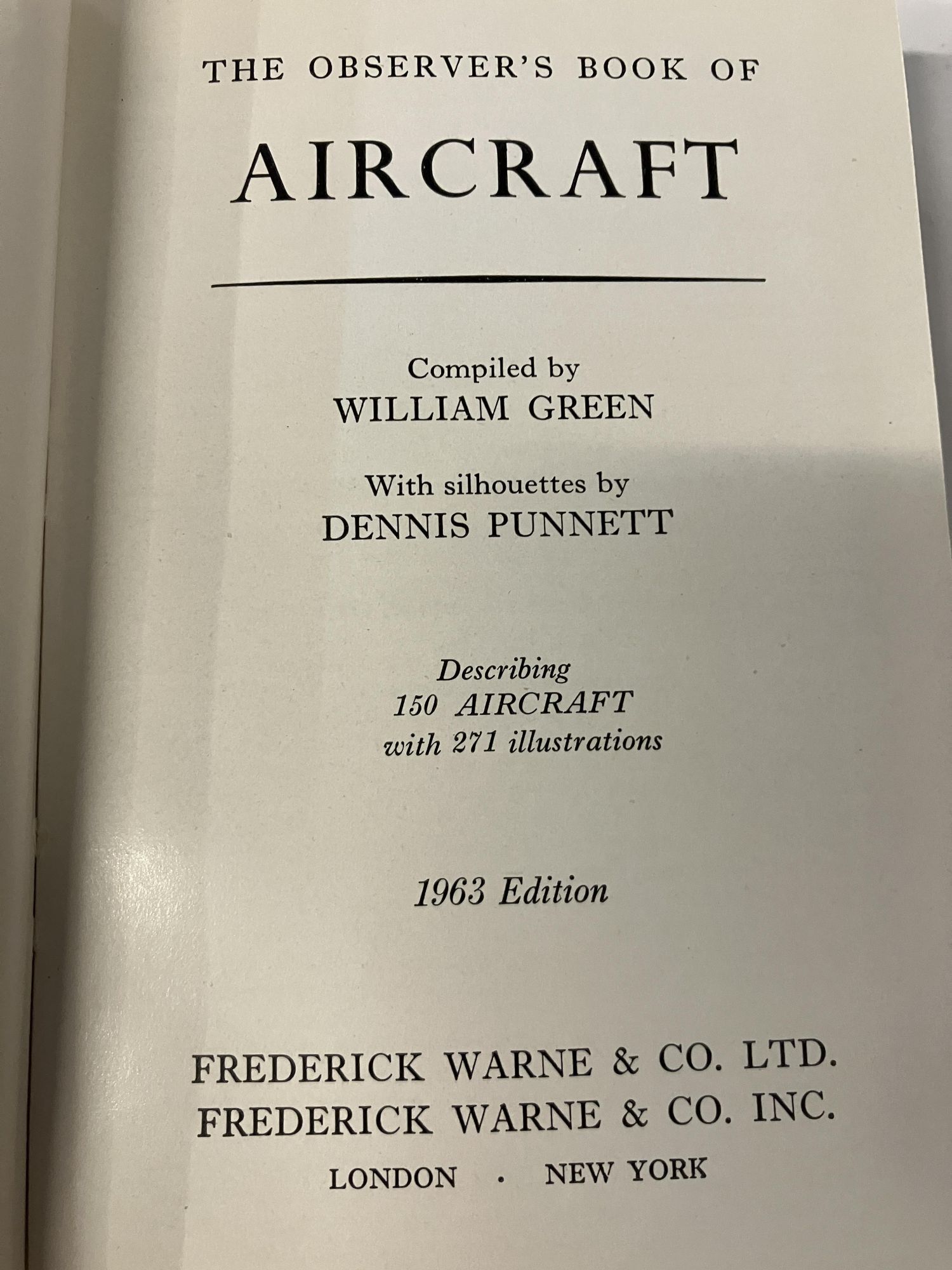 The Observer's Book of Aircraft 1963 | William Green | 12th Edition